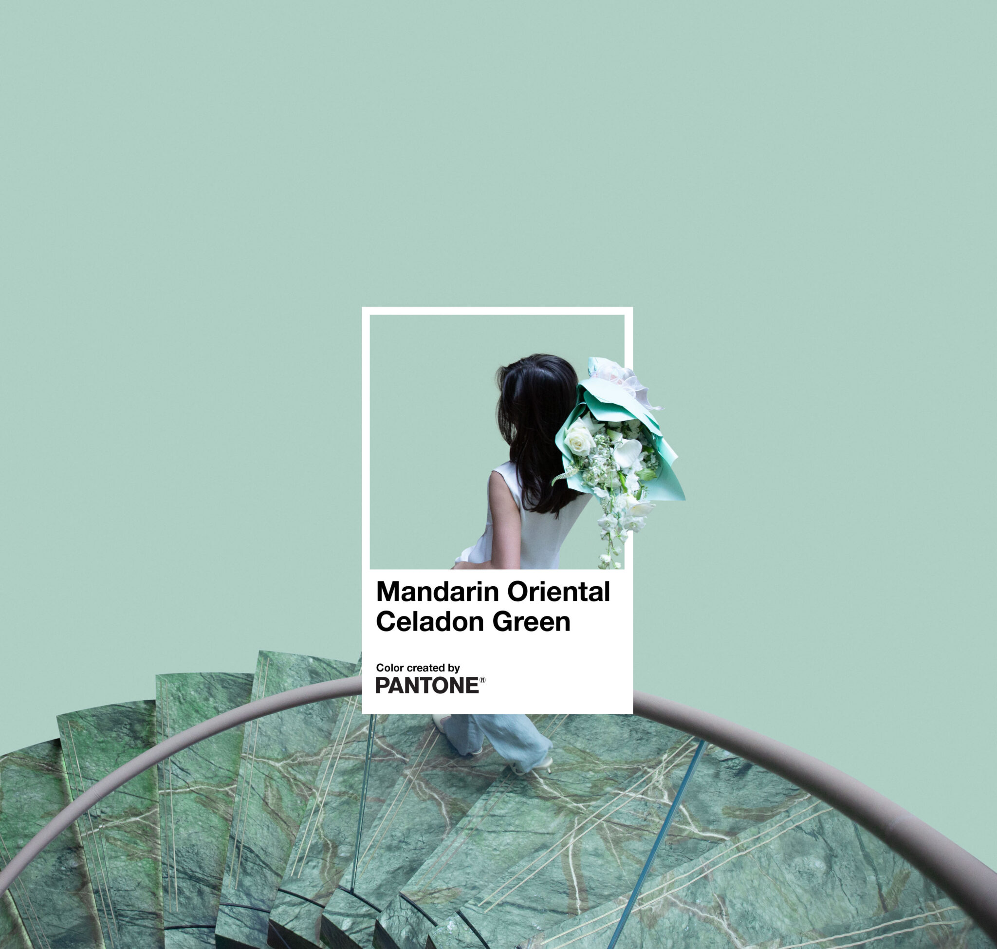 A Cor Mandarin Oriental Celadon Green - Pantone